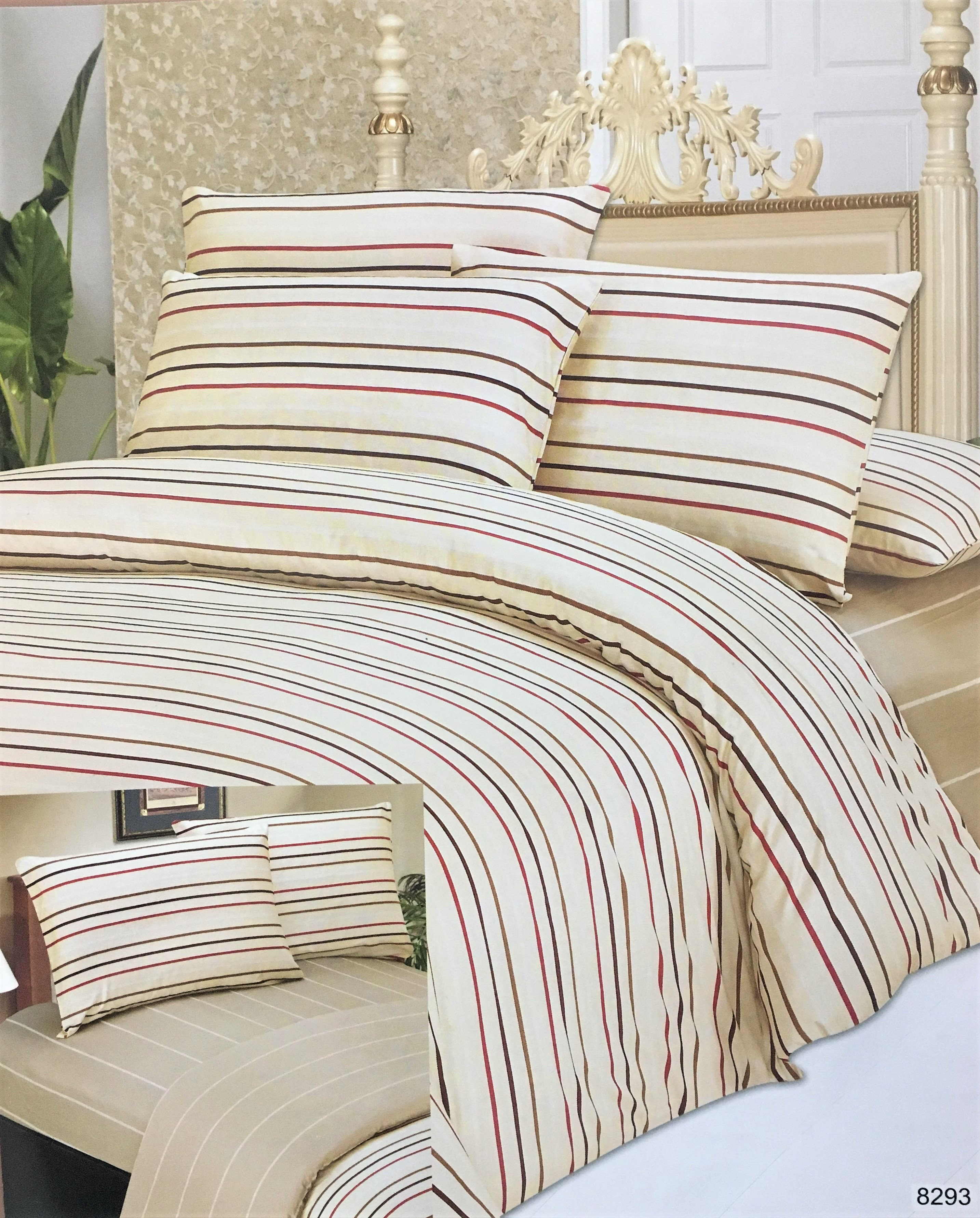 DaDa Bedding Striped 200 Thread Count Striped Cotton Sheet Set ...