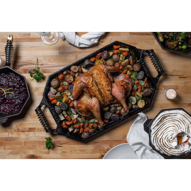 Finex 18 Inch Cast Iron Double Burner Griddle | Wayfair