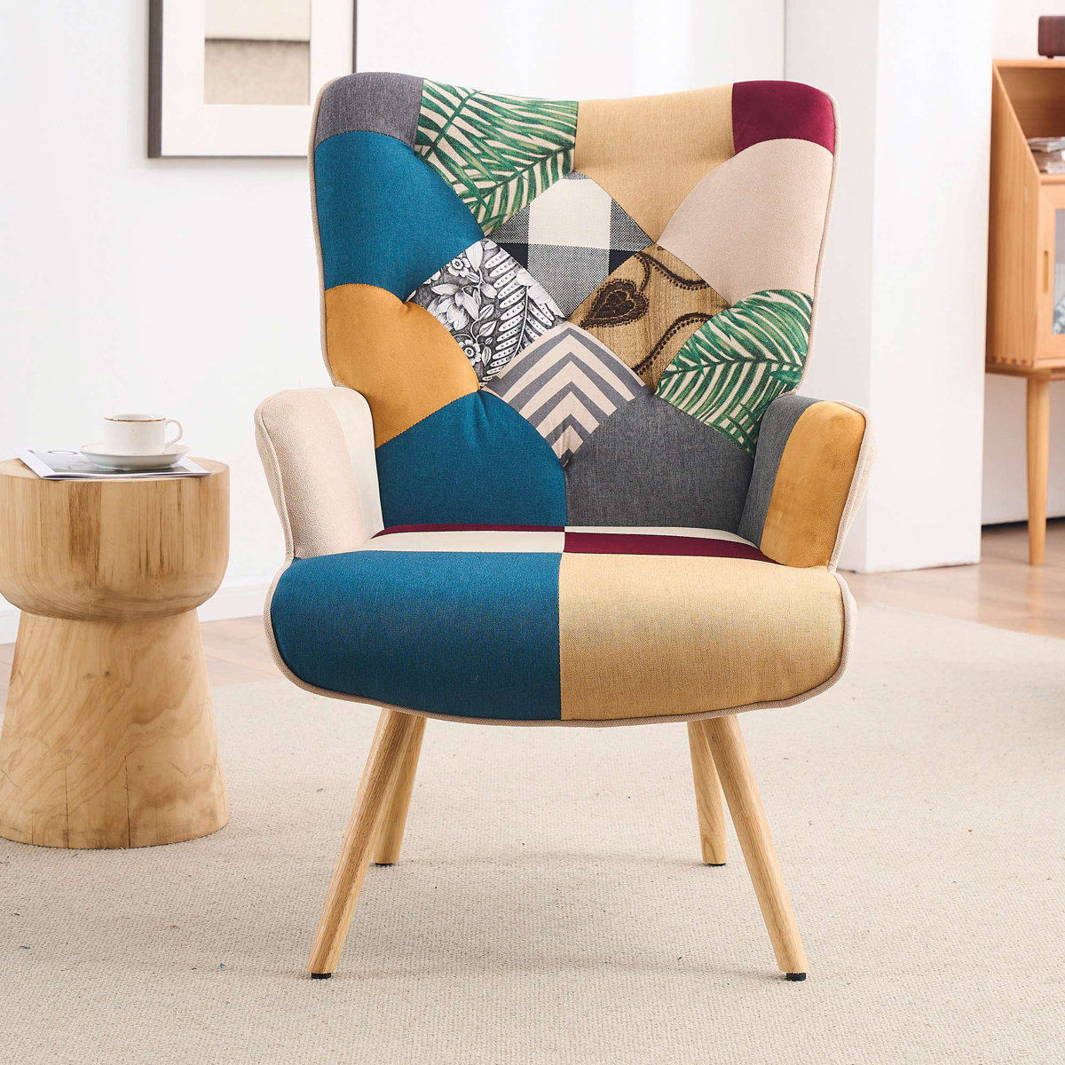 George Oliver Heidegard Accent Chair Modern High Back Arm Chair ...