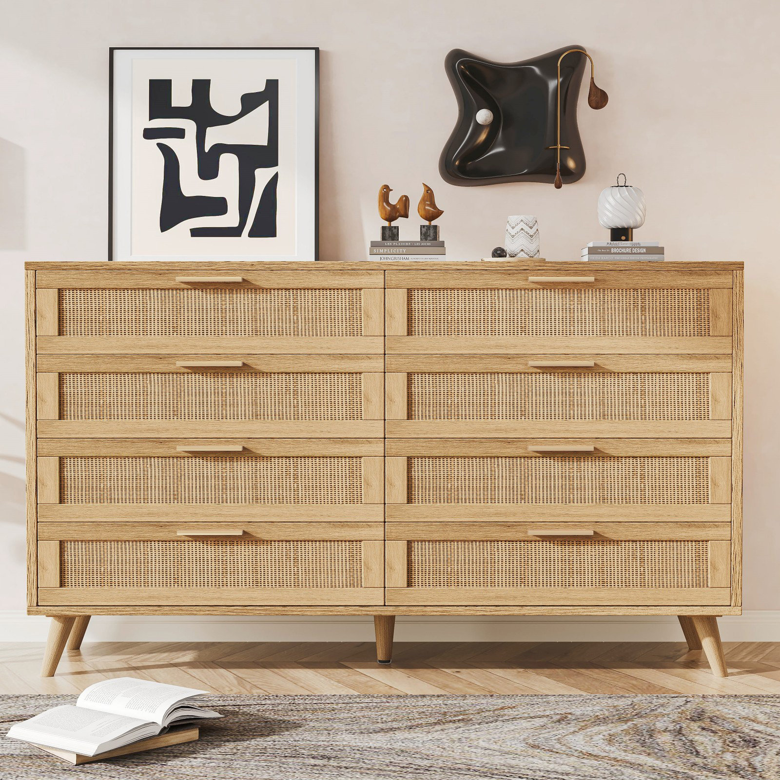 Bay Isle Home™ Abrienne 8 - Drawer Dresser, Bedroom Chest of Dressers ...