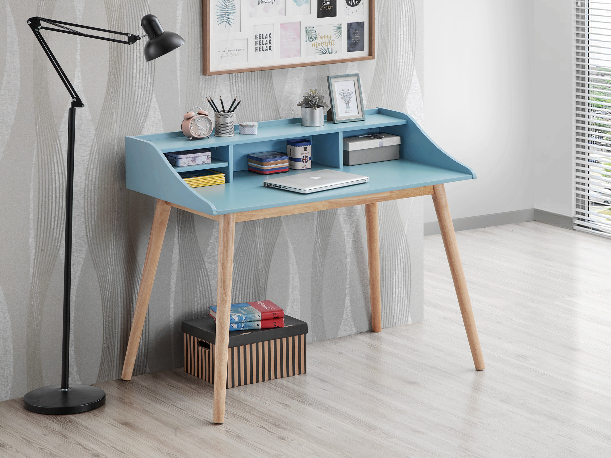 Corrigan Studio Roskilde Mid-Century Modern Wood Writing Desk With ...