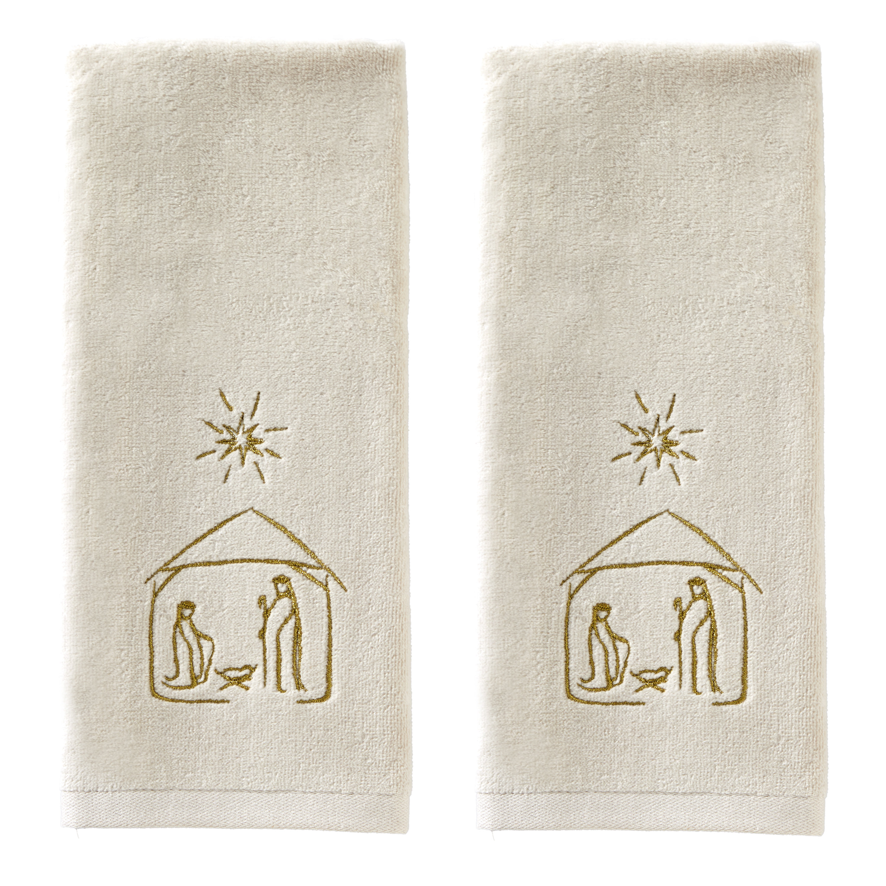 SKL Home Nativity Hand Towel (2-Pack), Cream | Wayfair