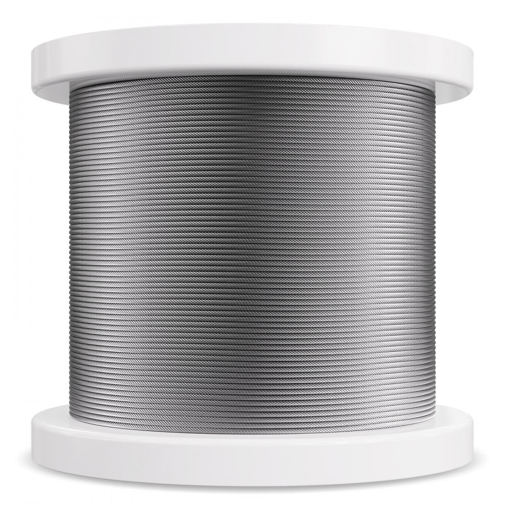 Ivy Bronx T316 Stainless Steel Cable 1/8" 7x7 Steel Wire Rope 1000 ft ...