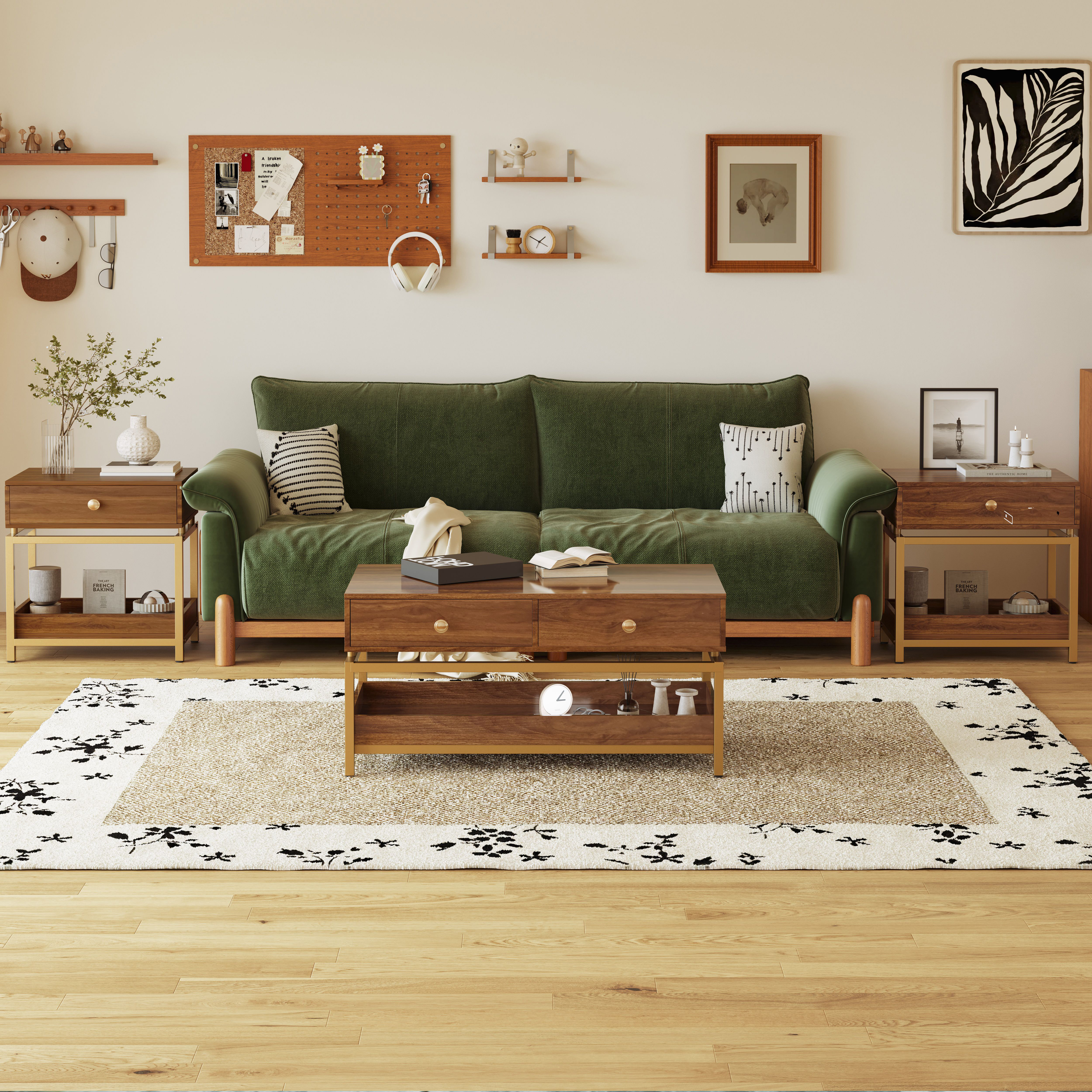 Red Barrel Studio® Coffee Tables For Living Room,39.4" Modern Coffee ...
