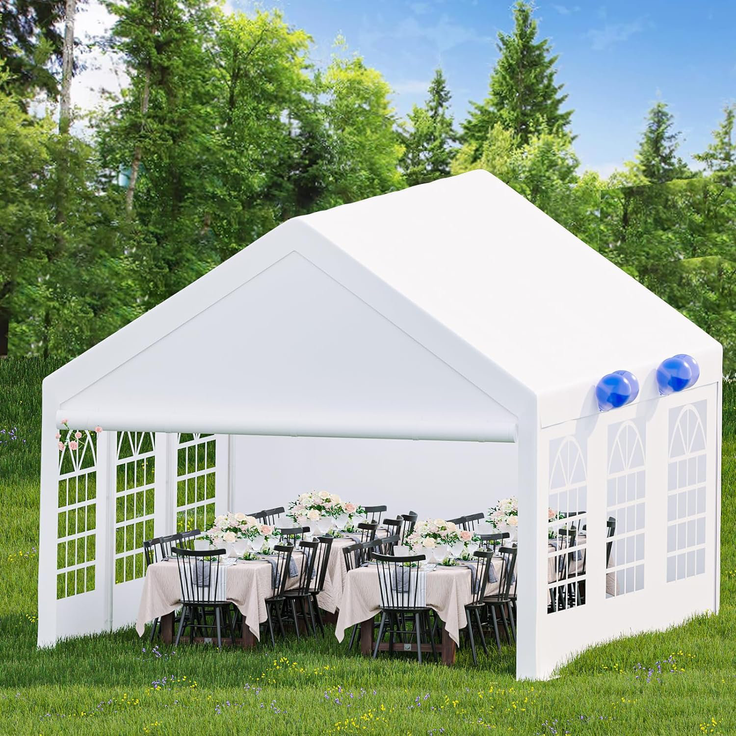 Yuan Home Party Tent Heavy Duty Wedding Canopy With White Large Roof ...