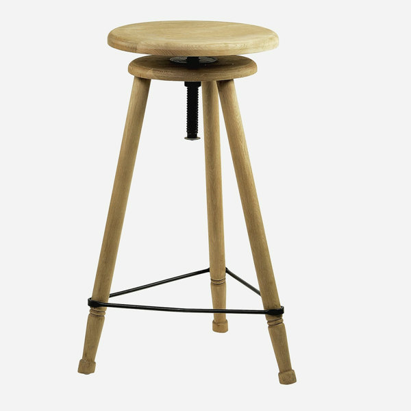 Bobo Intriguing Objects Solid Wood Adjustable Height Swivel Bar Stool ...