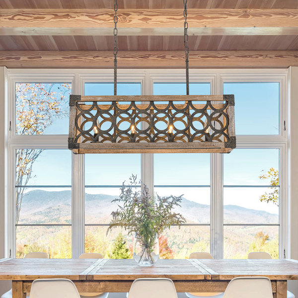 Ophelia & Co. Deneshia 4 - Light Wooden Kitchen Island Square ...