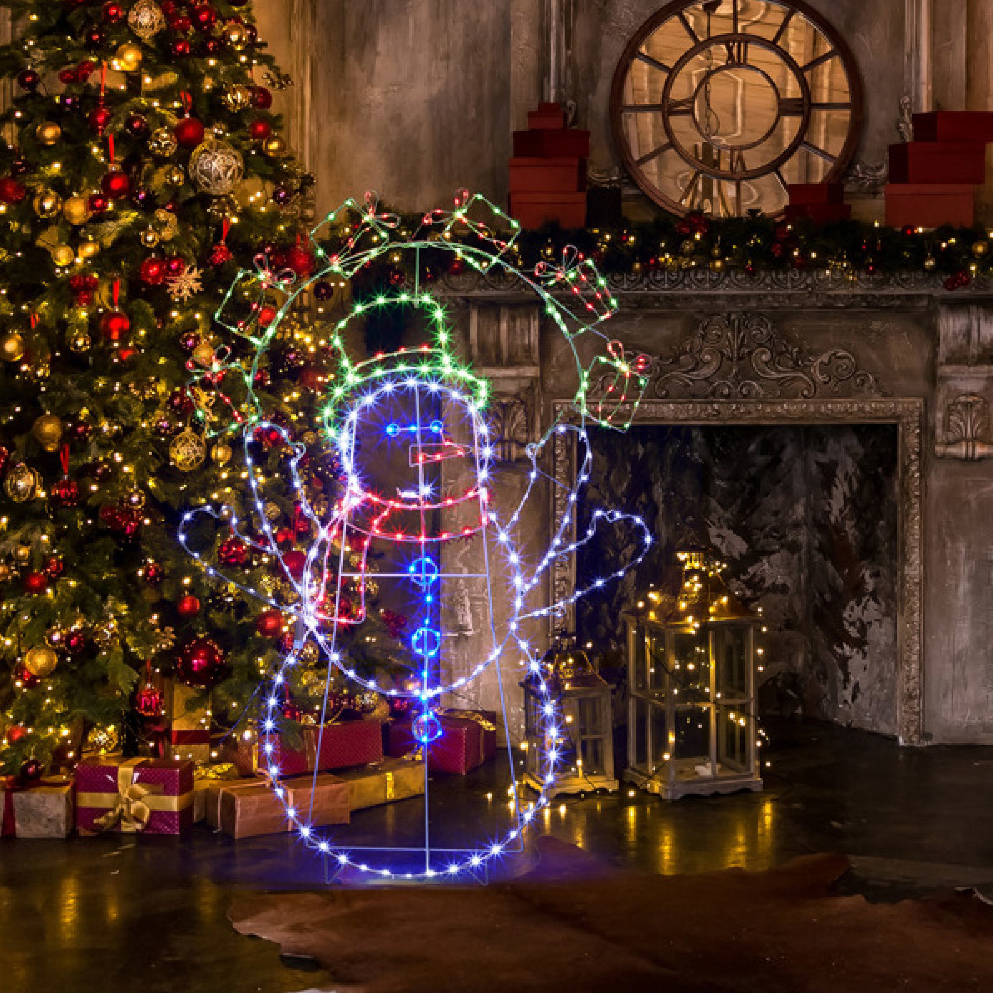 The Holiday Aisle® 5ft Fun Juggling Snowman Christmas Yard Decorations ...