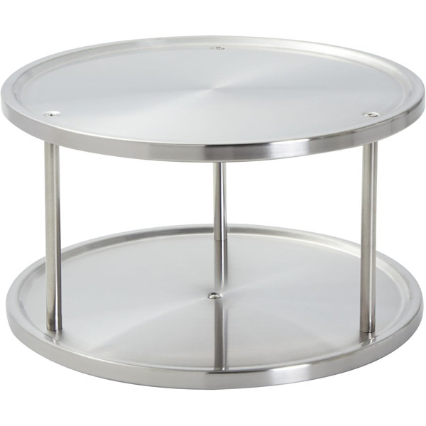 Latitude Run® 2 Tier Stainless Steel Revolving Spice Rack Carousel 10.5 ...