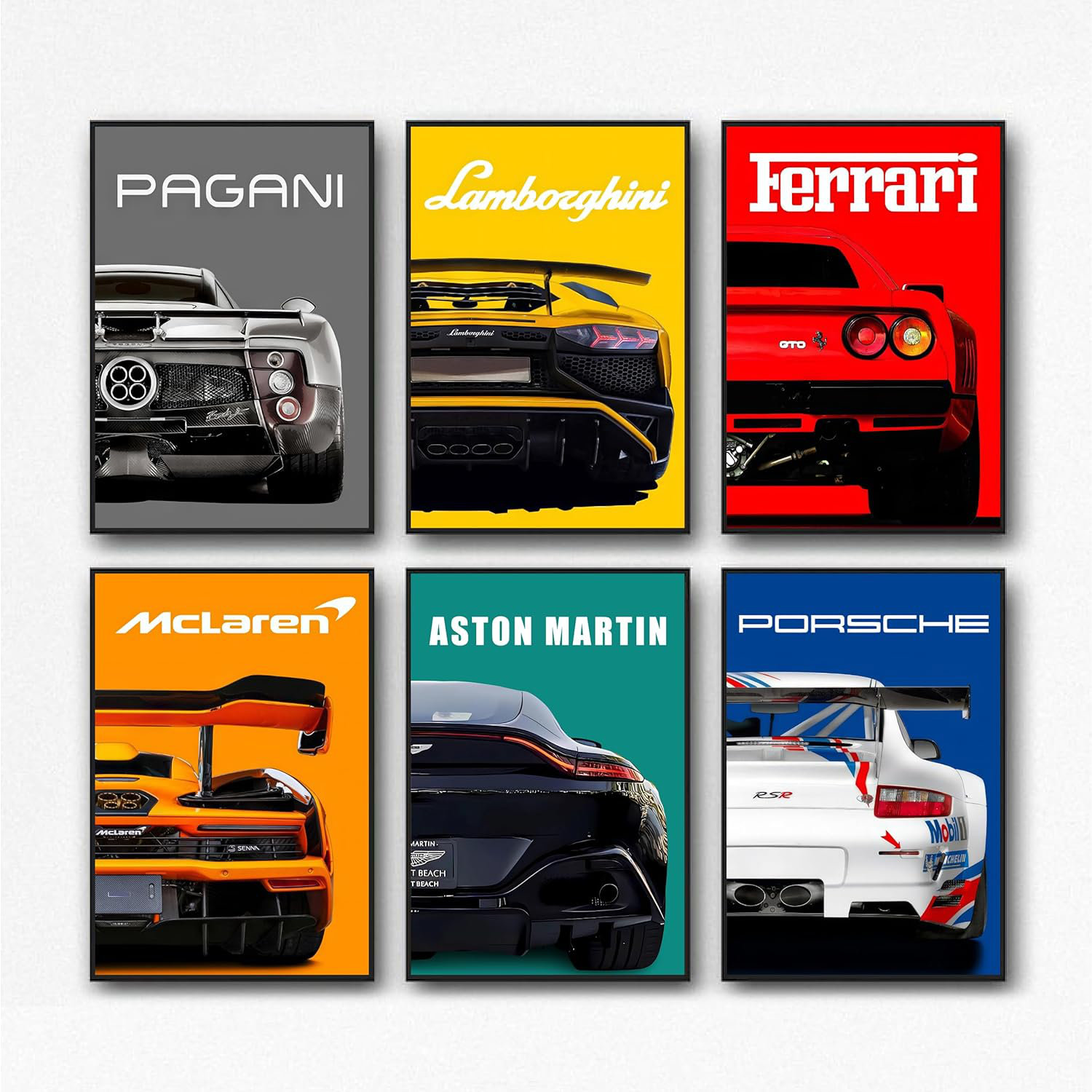 Ebern Designs 8x12inch Car Posters Supercar Poster Art Prints,6pcs ...
