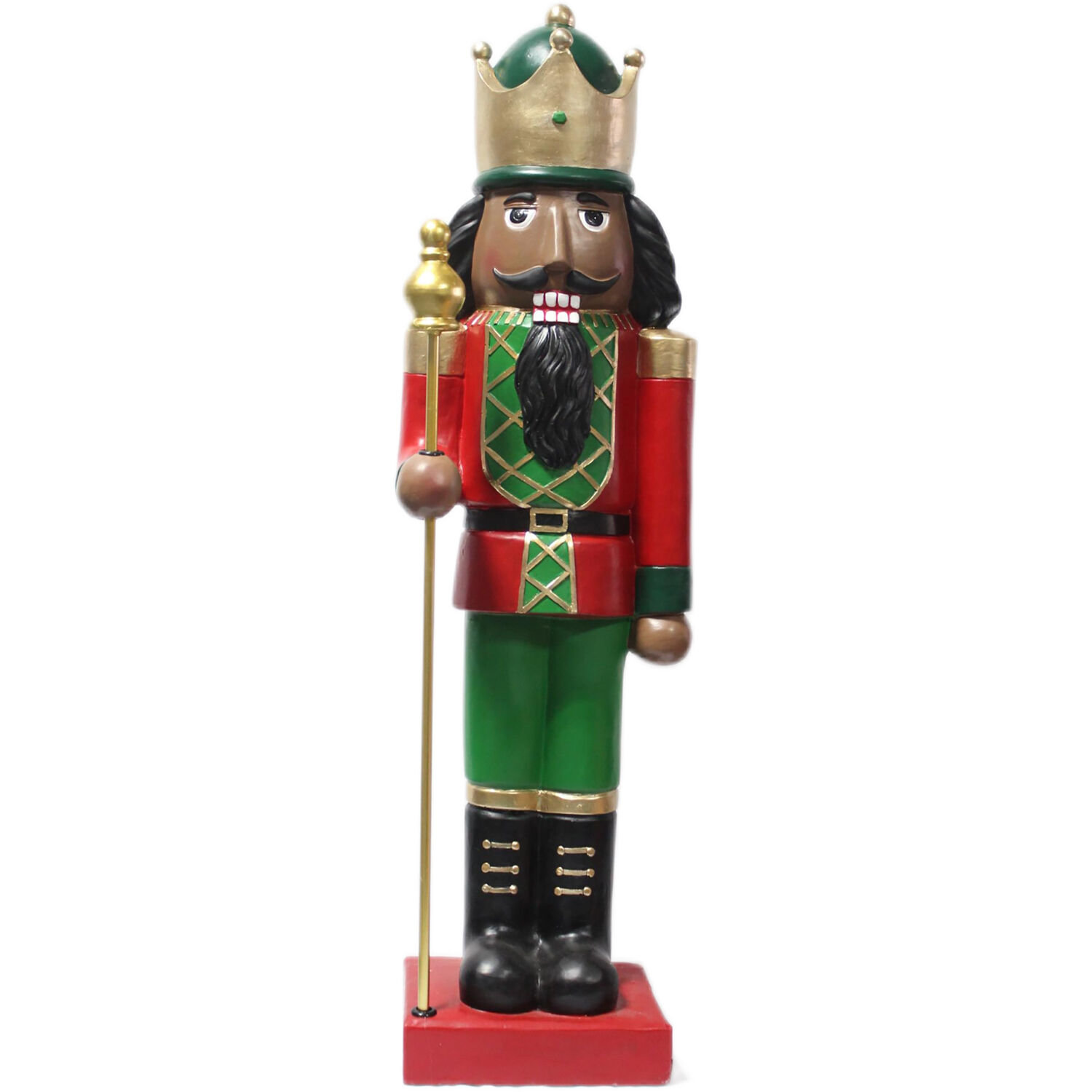 Fraser Hill Farm African American Nutcracker Holding Staff Figurine ...