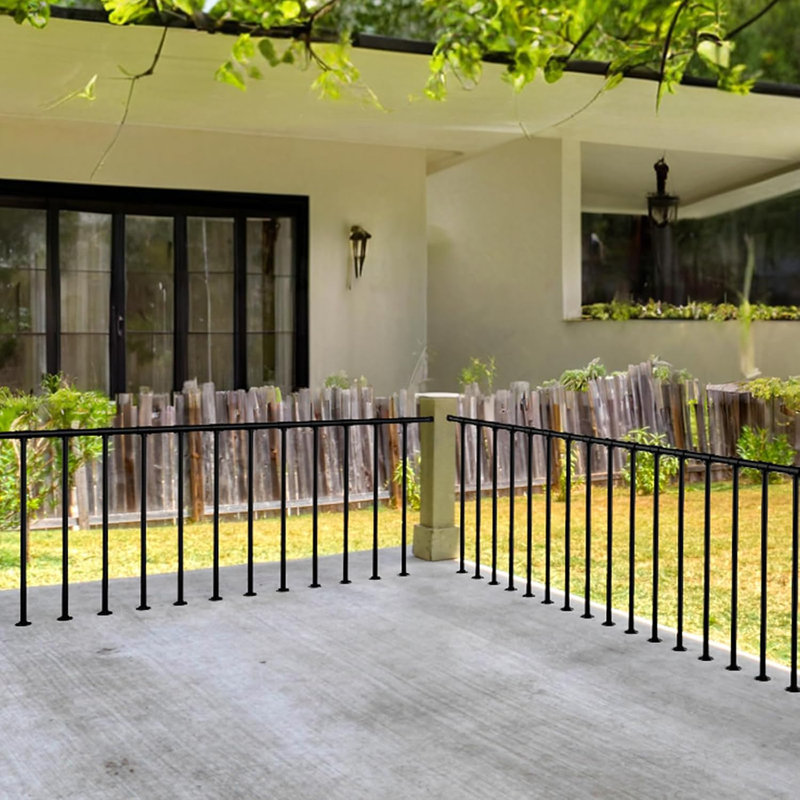 Elaine Mercure Wrought Iron Deck Porch Balcony Railing Kit With ...