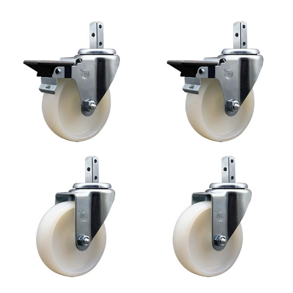 Service Caster 4 Piece Nylon Caster Set | Wayfair