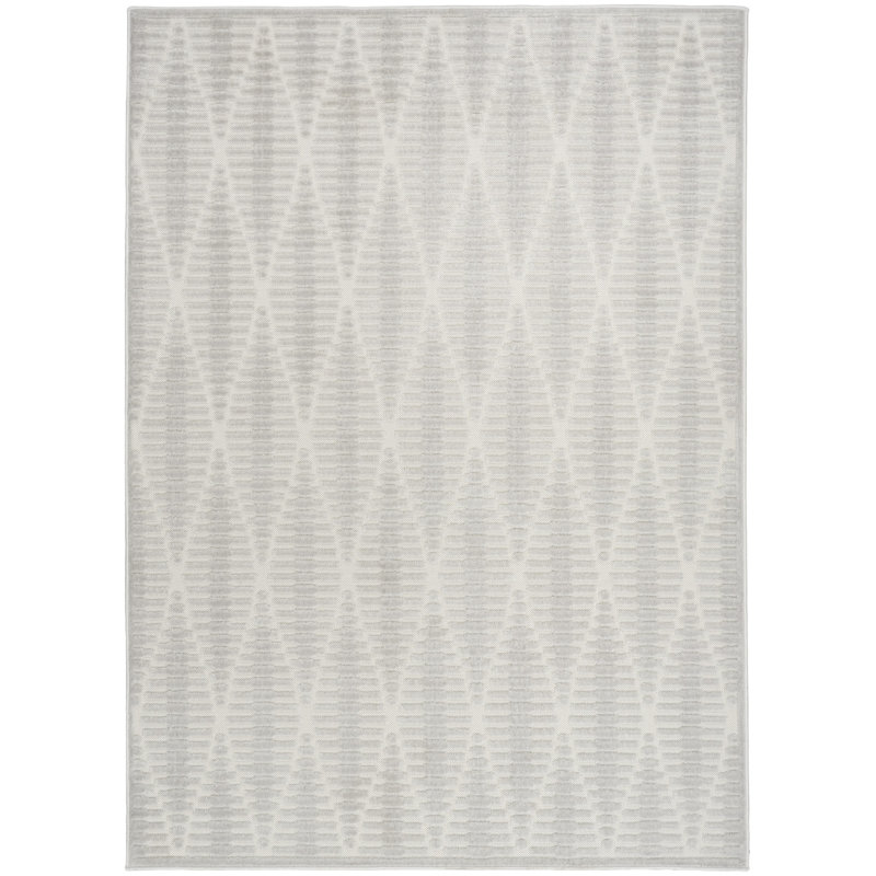 HomeRoots 7' X 9' Gray Geometric Area Rug | Wayfair