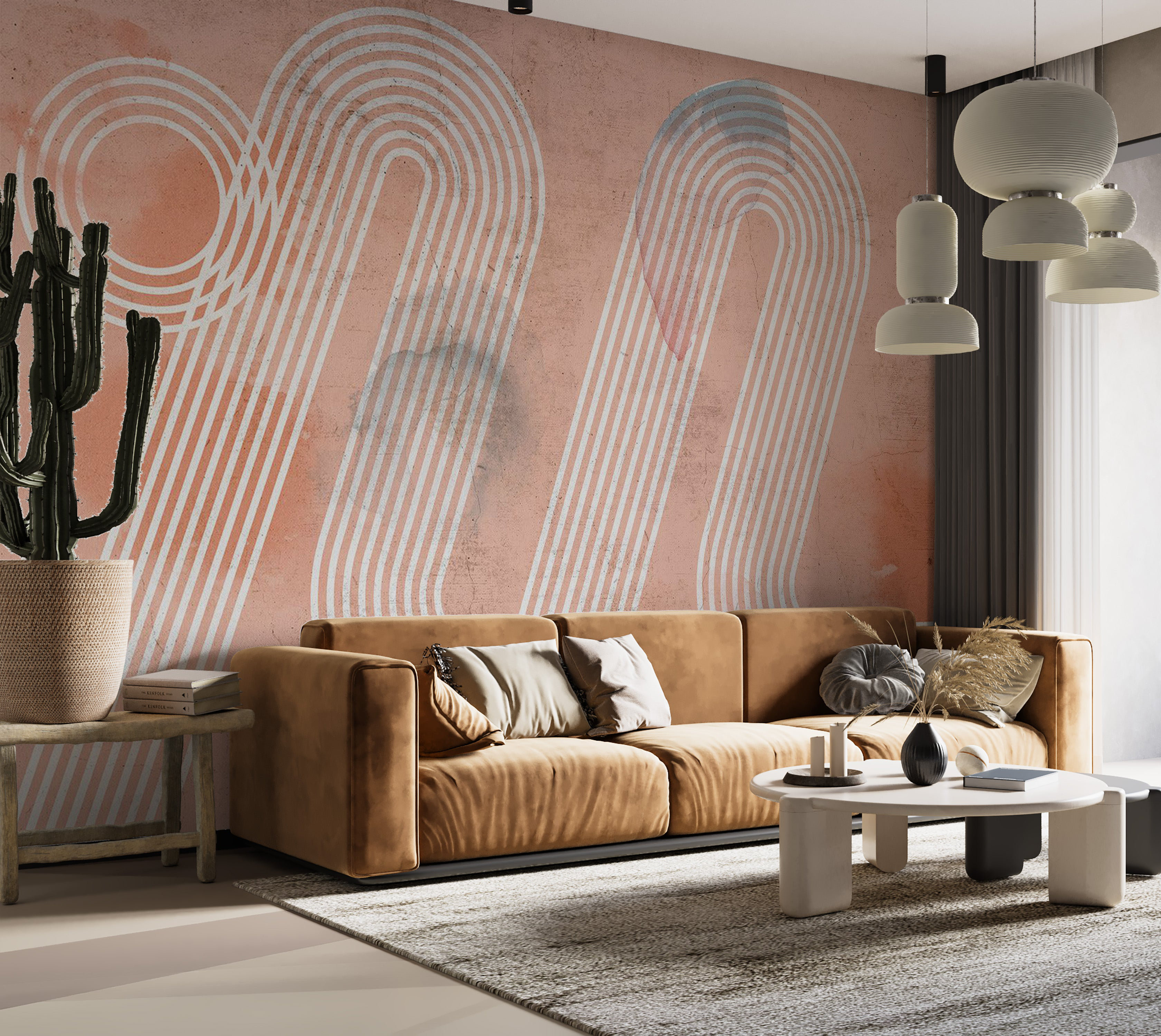 Latitude Run® Peel & Stick Abstract Wall Mural - Aesthetic Geometric ...