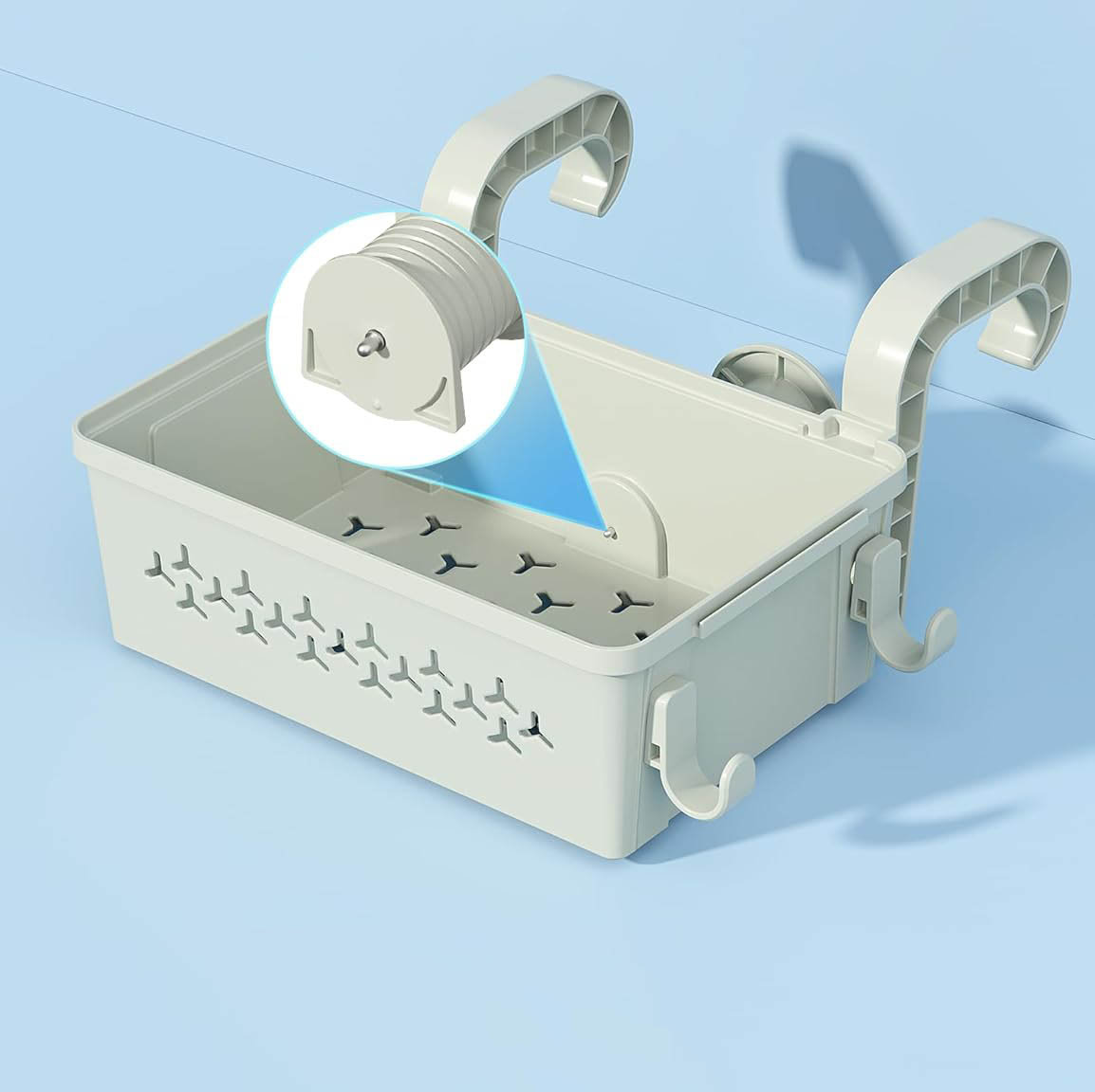 RELINZ 2 Sets Poolside Storage Basket, Above Ground Pool Storage Basket ...