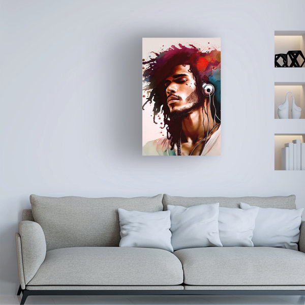 Winston Porter People Music Man III Framed On Canvas Painting | Wayfair