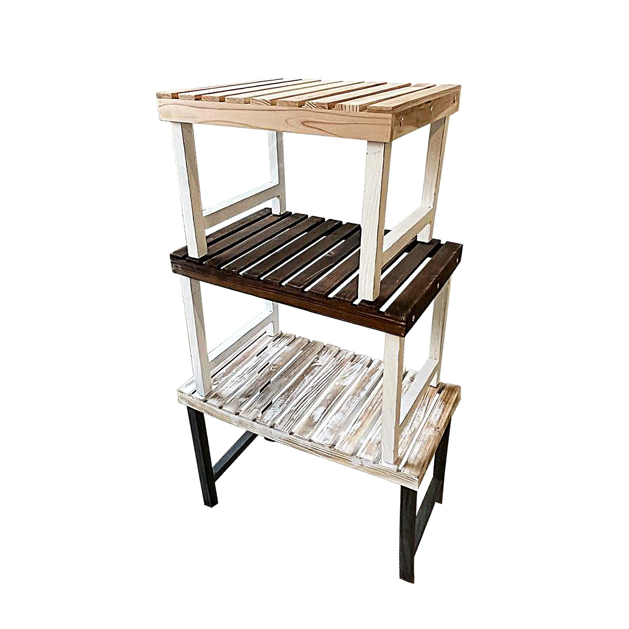 Arlmont & Co. Mayella Rectangle Nesting Solid Wood Plant Stand | Wayfair
