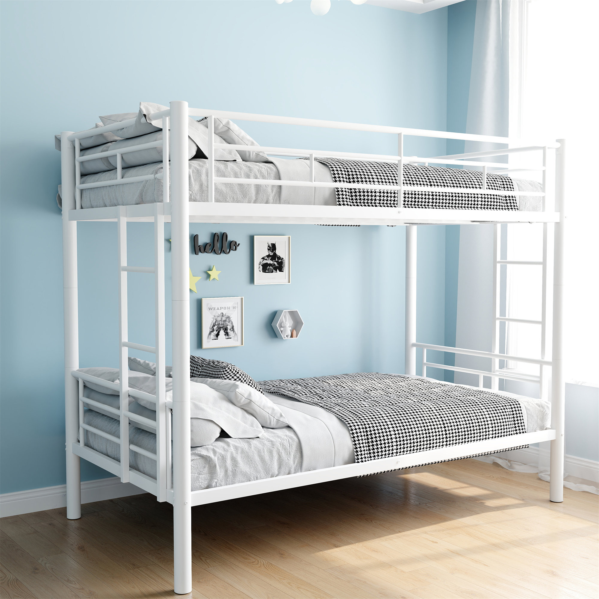 Isabelle & Max™ Bunk Bed Twin Over Twin Size With Ladder And High ...