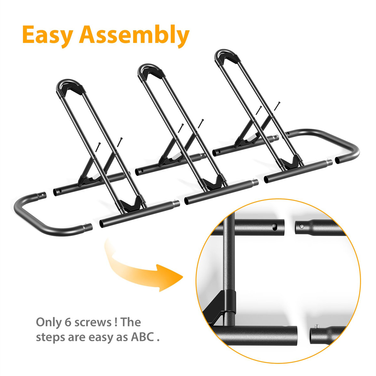 WFX Utility™ Floor Bike Rack For Garage, Indoor/Outdoor Bike Storage ...