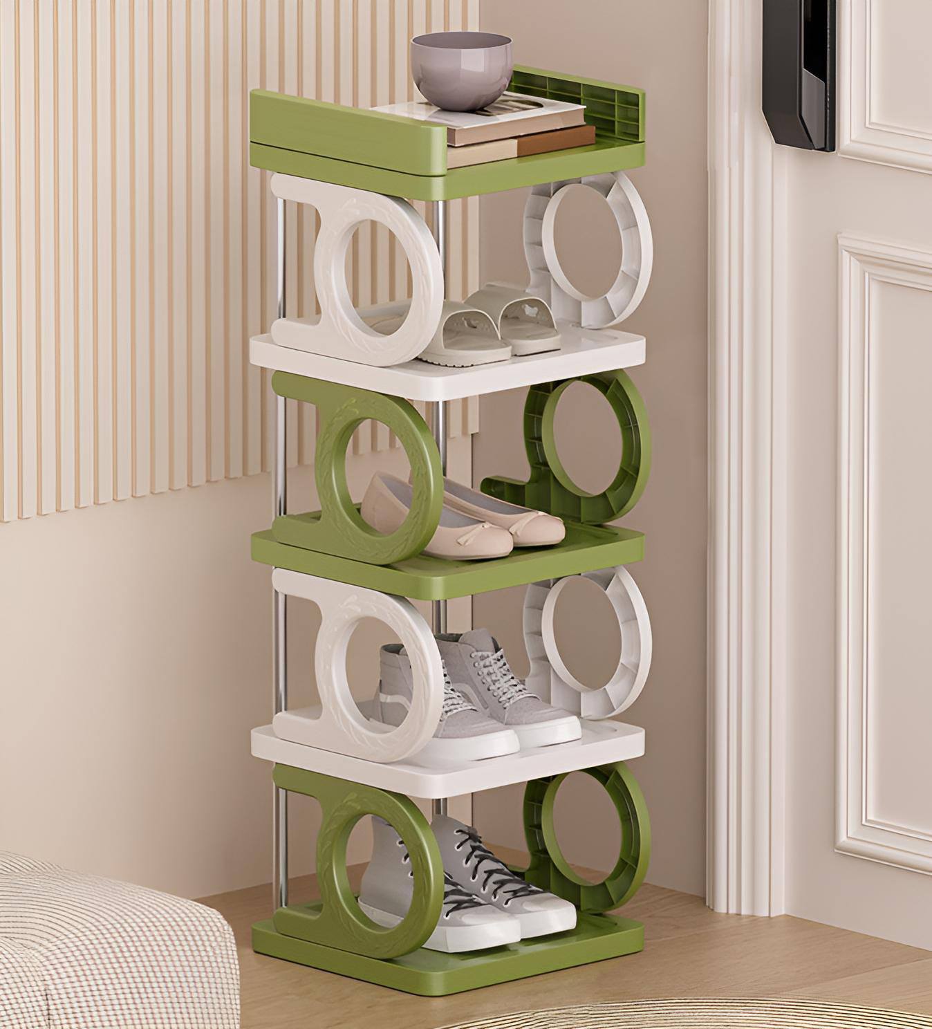 Rebrilliant Small Shoe Storage Rack, Simple Multi-Layer Shoe Rack | Wayfair