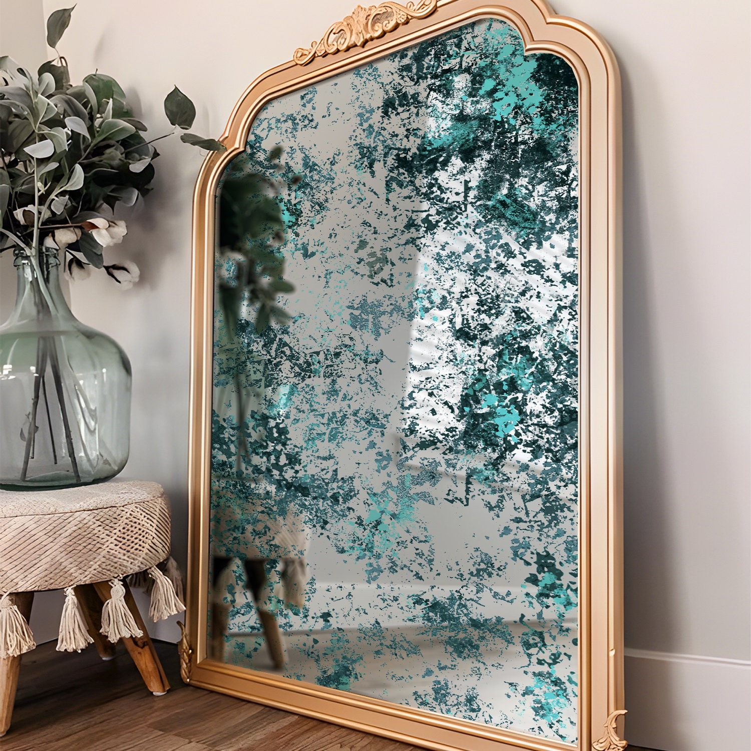 Wrought Studio™ Rust Stain Mirror Wall Sticker 22.83X78.74 Inch | Wayfair