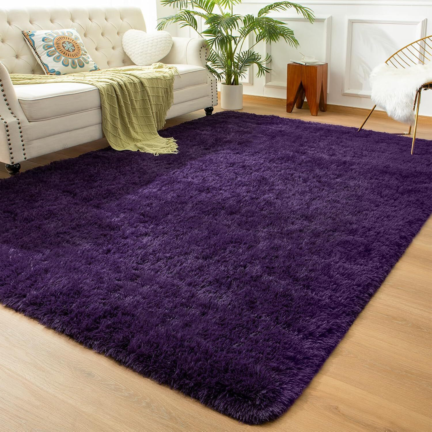 Everly Quinn Shag Area Rug for Living Room | Wayfair