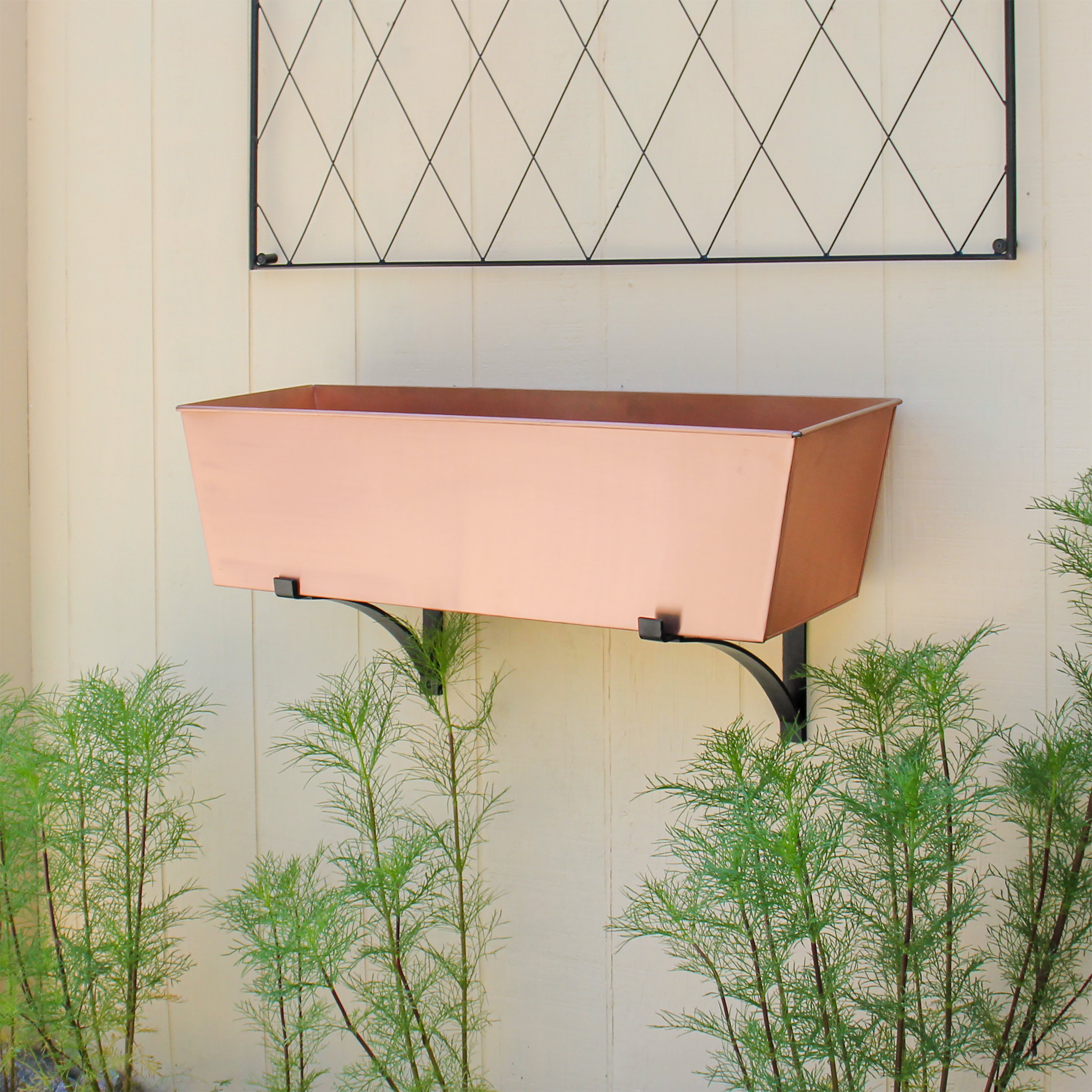 Brayden Studio Tintah Copper Window Box Planter - Wayfair Canada