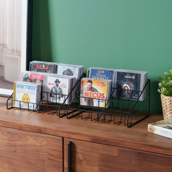 Rebrilliant CD DVD Metal Media Storage Rack & Reviews | Wayfair