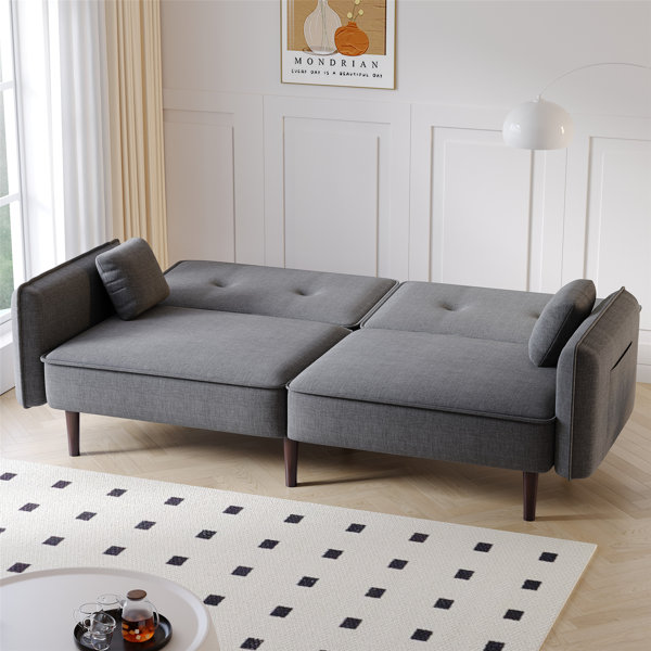 Ebern Designs Dacari 75'' Upholstered Reclining Sleeper Sofa | Wayfair