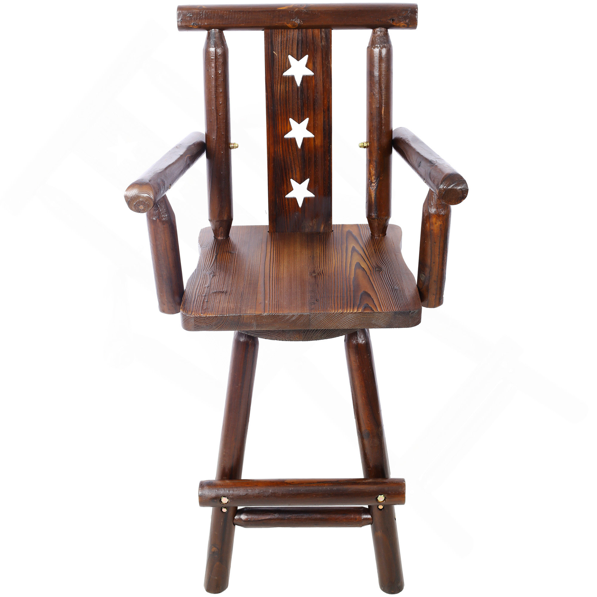 Millwood Pines Rustic Bar Stool - Fir Wood Construction, Chair ...