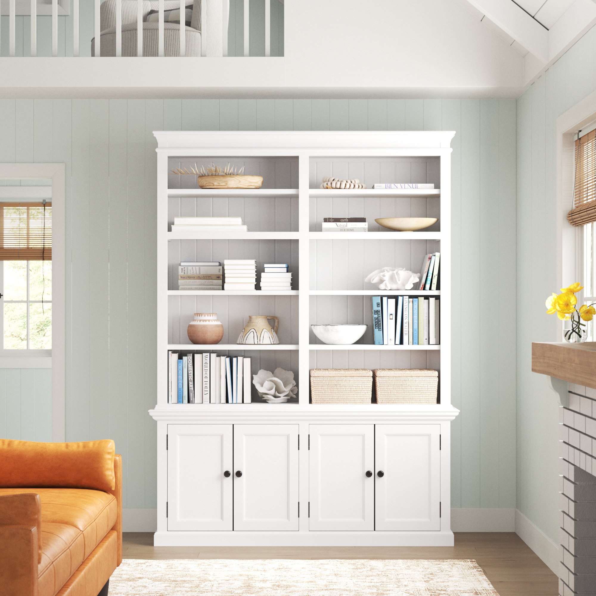 Laurel Foundry Modern Farmhouse® Guildford 86.61" H x 65" W Solid Wood ...