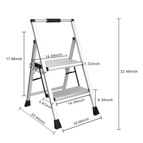 WFX Utility™ Neelyville 2 - Step Aluminum Lightweight Folding Step ...