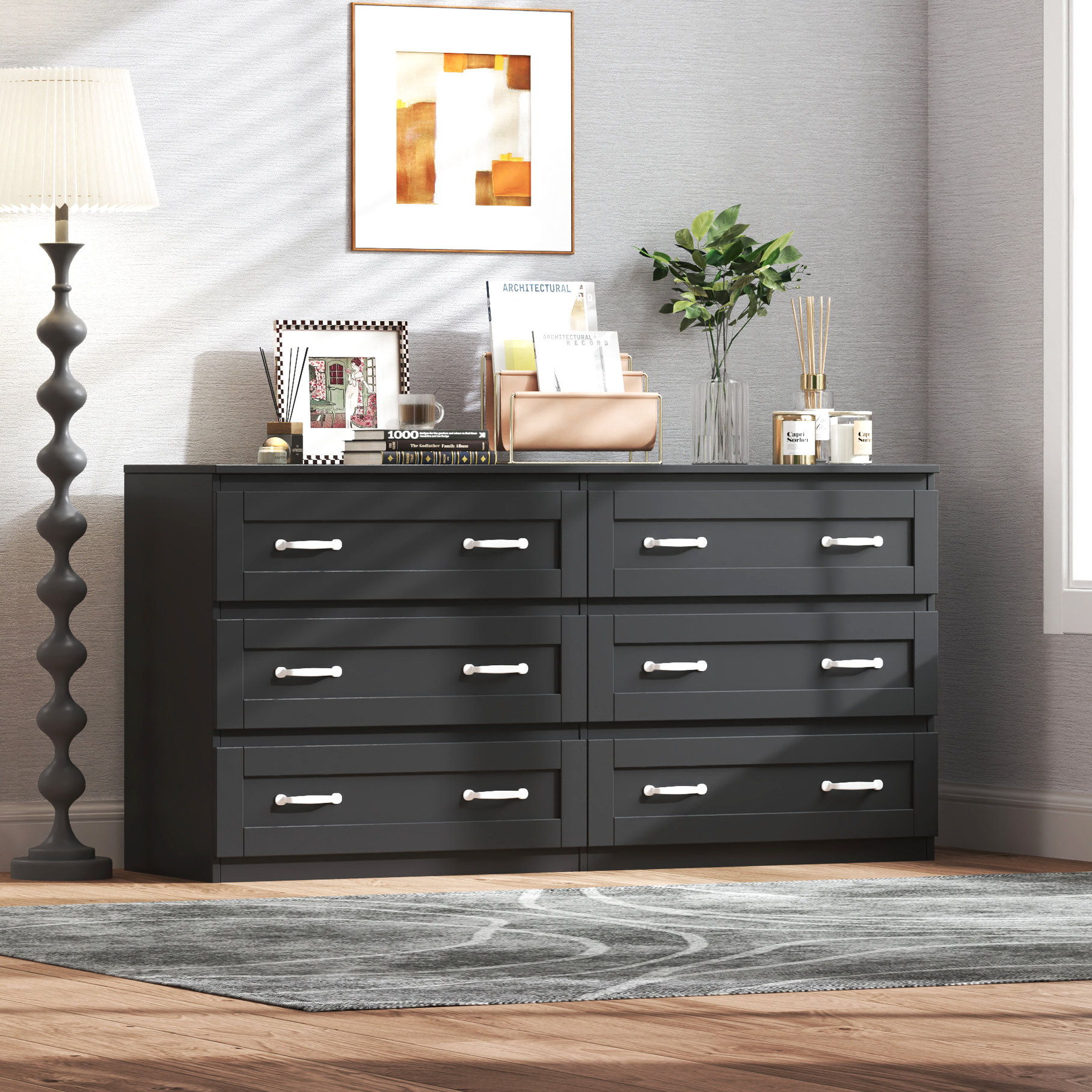Latitude Run® Modern White 6 Cosmetic Storage Cabinet - Store Your ...