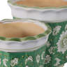 Winston Porter Ceramic Planter Set With Embossed Floral Design – Indoor ...
