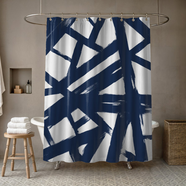 Navy Shower Curtains & Shower Liners You'll Love | Wayfair