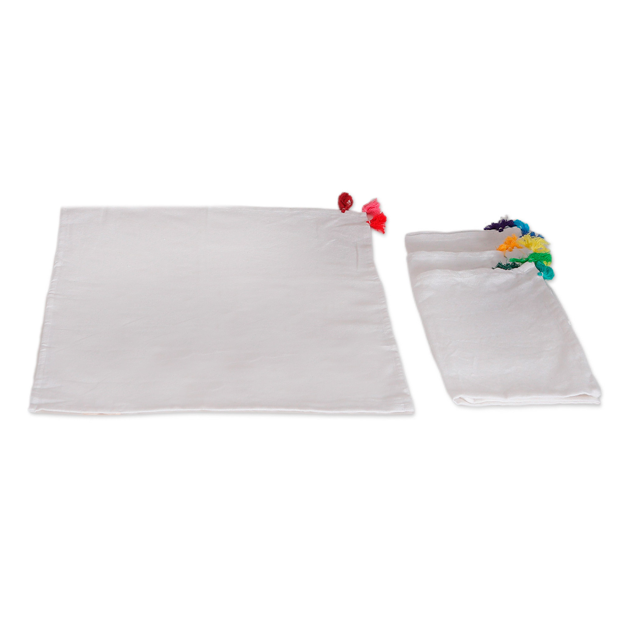Latitude Run® Handmade Tassel Meals Cotton Napkins (Set Of 4) | Wayfair