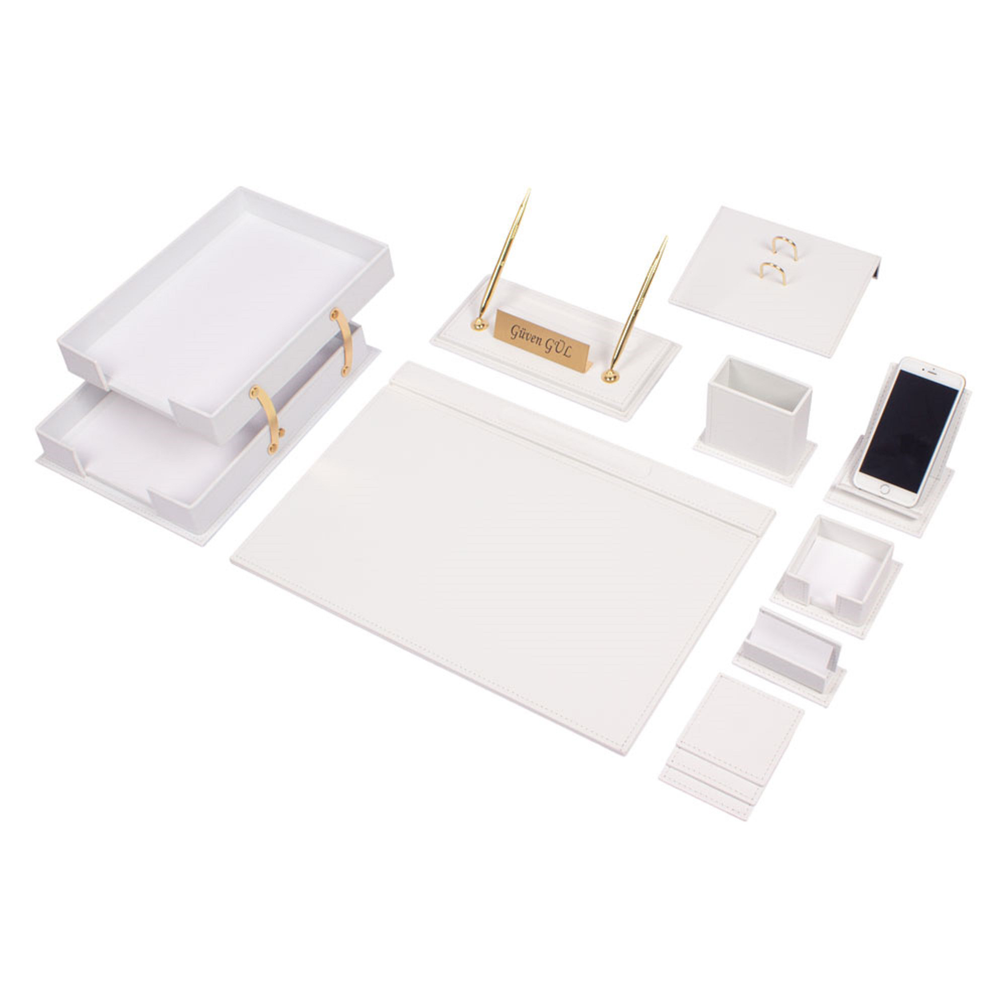 Inbox Zero Larisha 13 Piece Desk Organizer Set | Wayfair