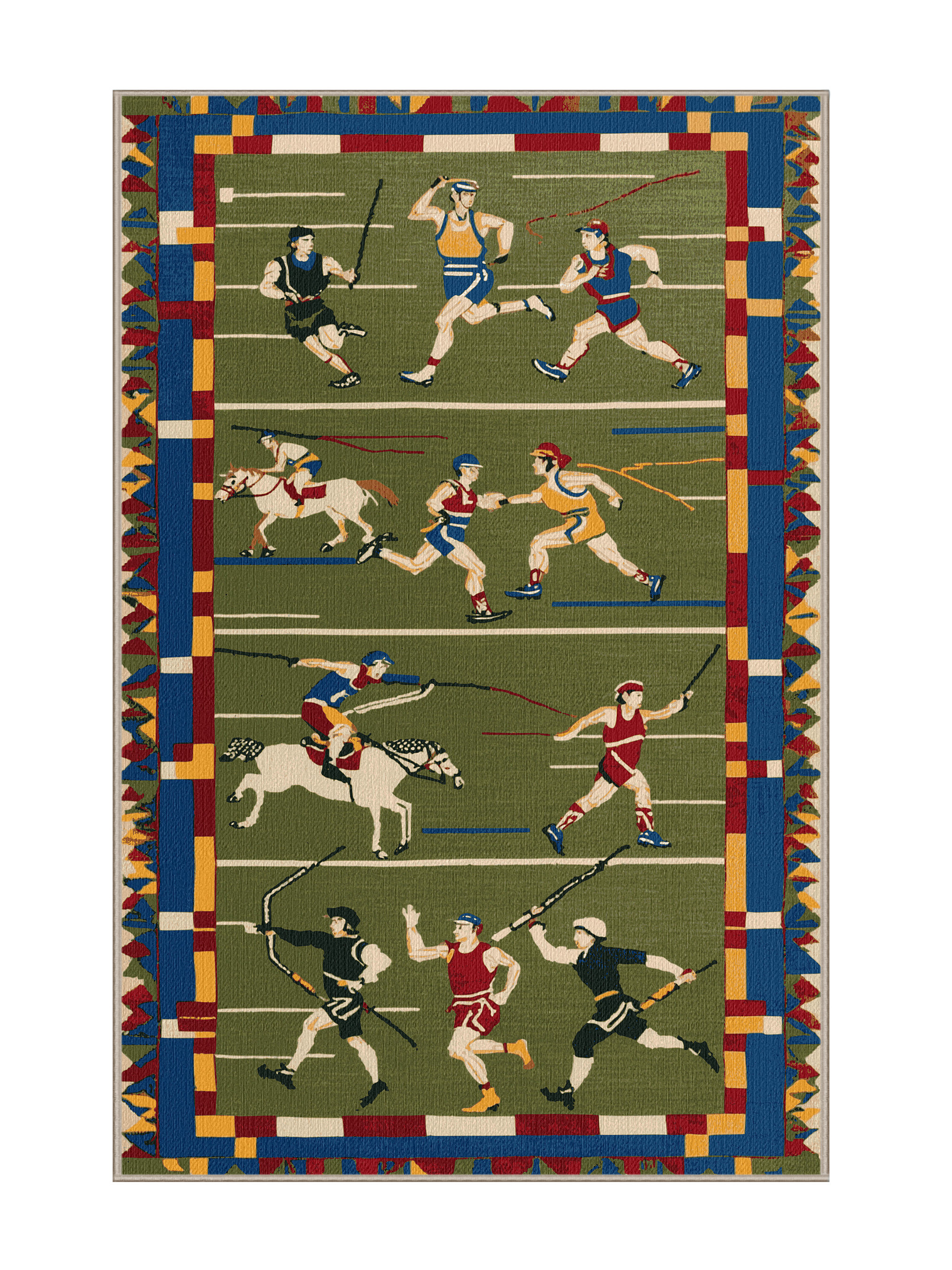 Red Barrel Studio® Washable Pentathlon Sports Area Rug | Wayfair