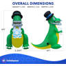 The Holiday Aisle® Hanukkah Inflatables 5Ft Rabbi T-Rex Yard Inflatable ...