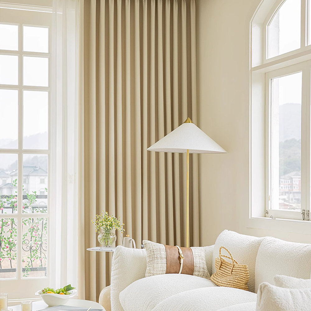 Hokku Designs Rinske Polyester Blend Room Darkening Curtain Pair | Wayfair