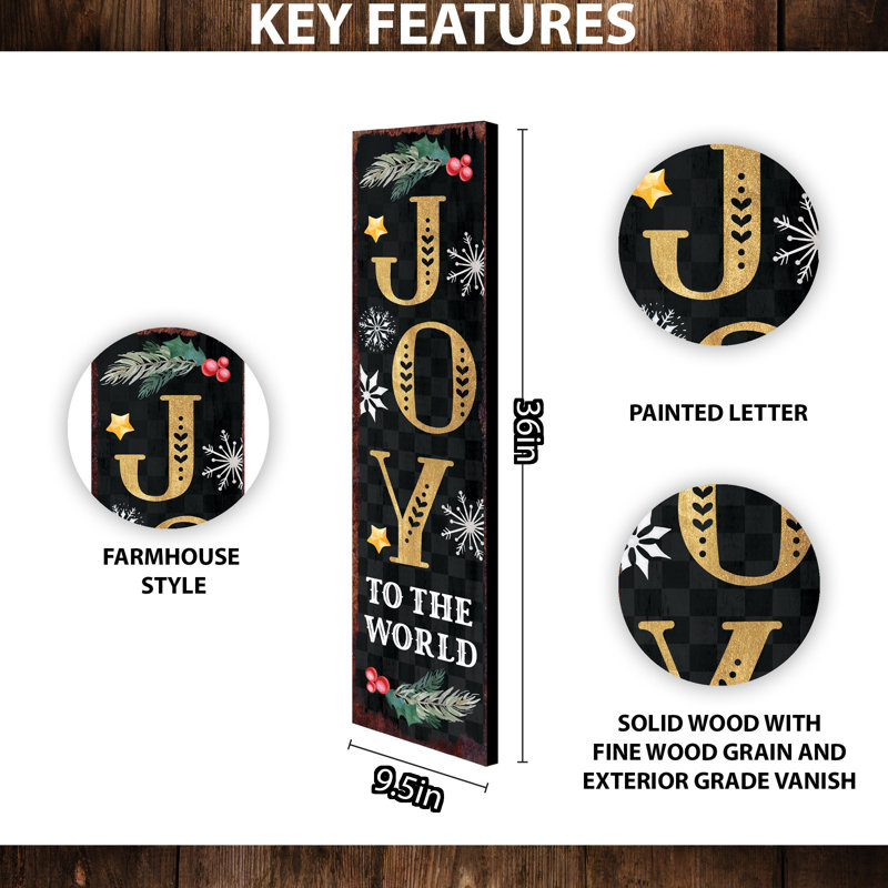 The Holiday Aisle® Joy to the World Christmas Door Mural | Wayfair
