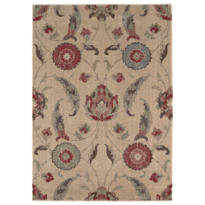 Winston Porter Henriquez Floral Rug | Wayfair