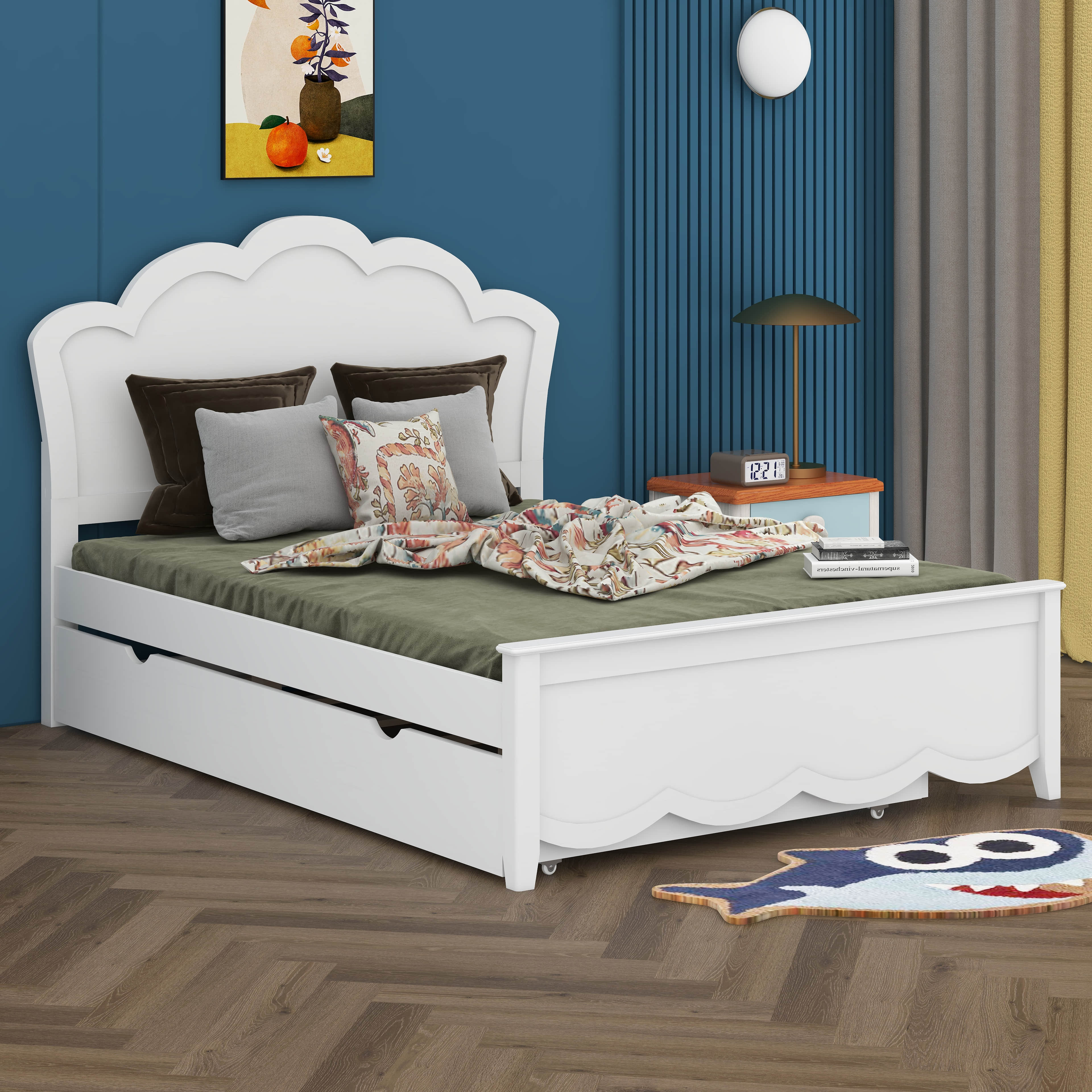 Lark Manor™ Dallton Full Size Wood Platform Bed With Headboard And Twin ...
