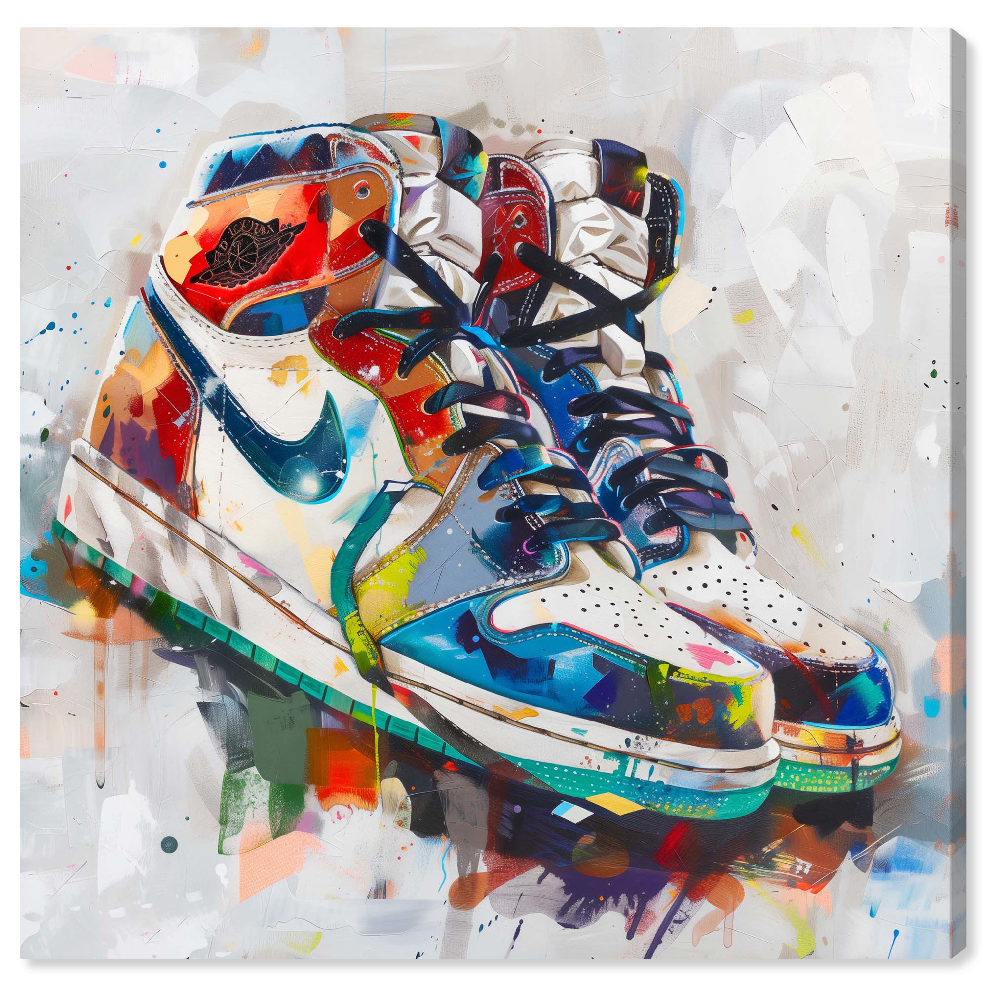 Art Remedy Intricate Strokes Sneaker Canvas Sneaker Head Prints by Art ...