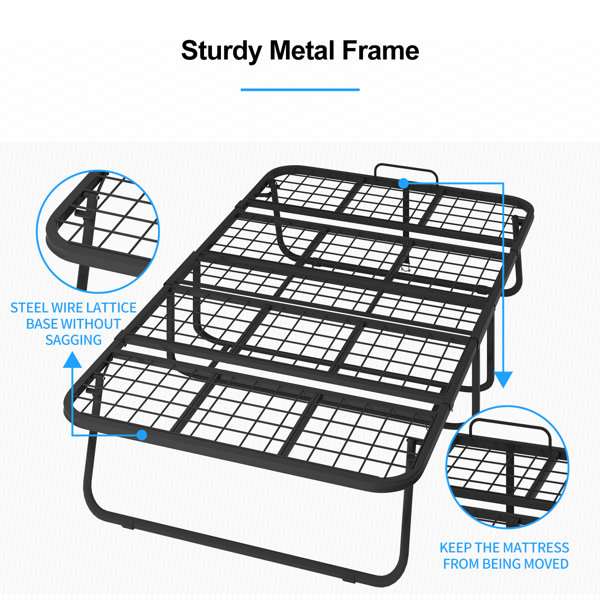 Alwyn Home Folding Bed With 4 Inch Foam Mattress, Rollaway Bed, Cot ...
