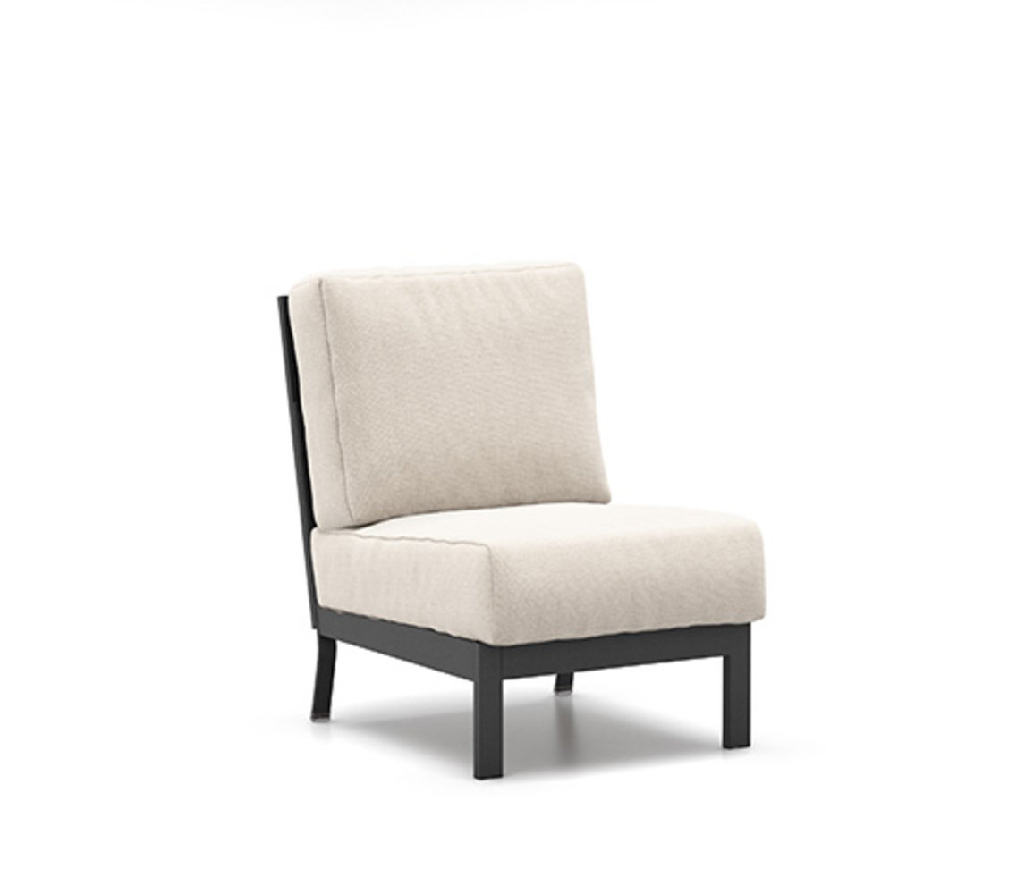 Homecrest Outdoor Living Blair Armless Center Chat Chair With Cushion ...
