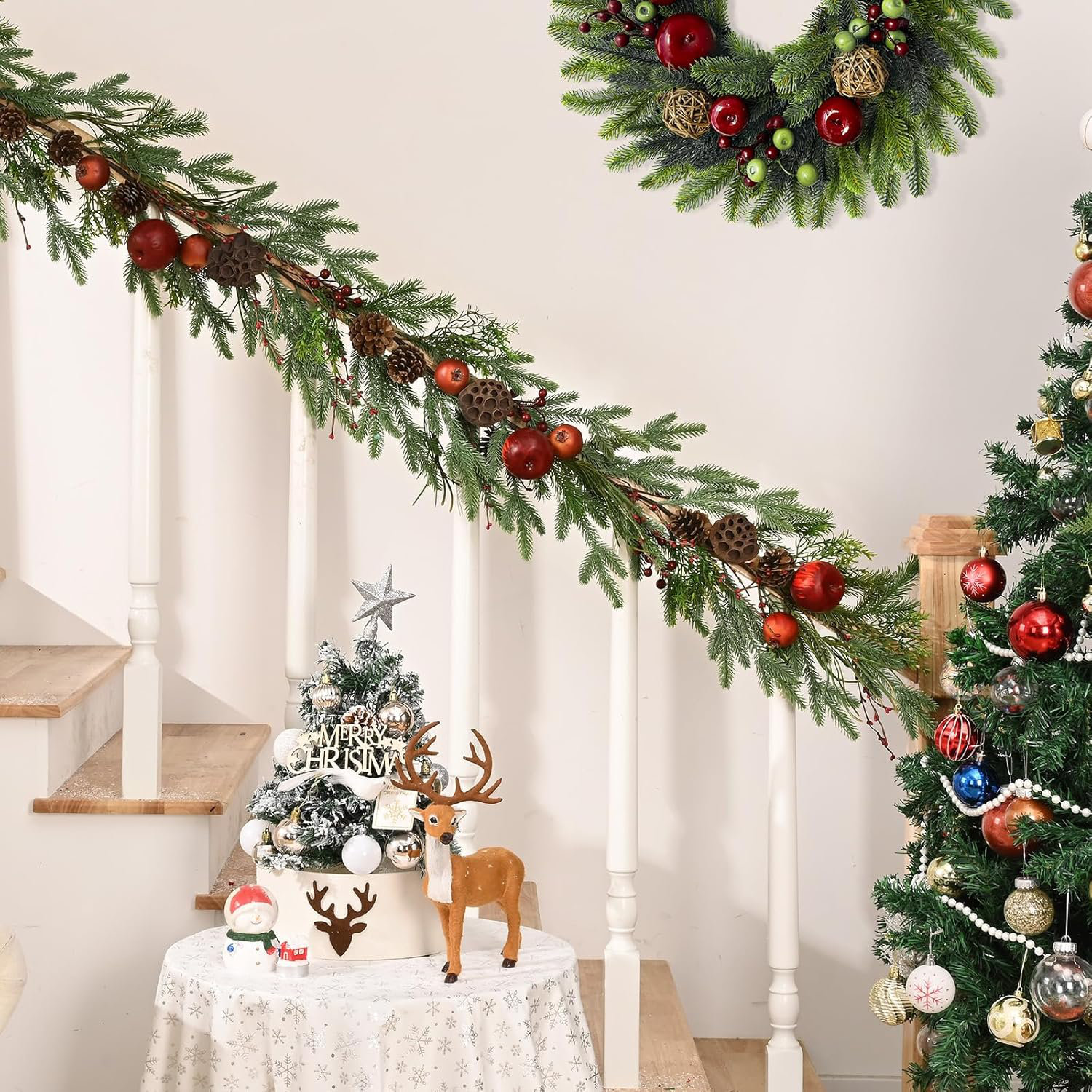 Utibia Christmas Garland - 5.9ft Christmas Garland for Mantle ...