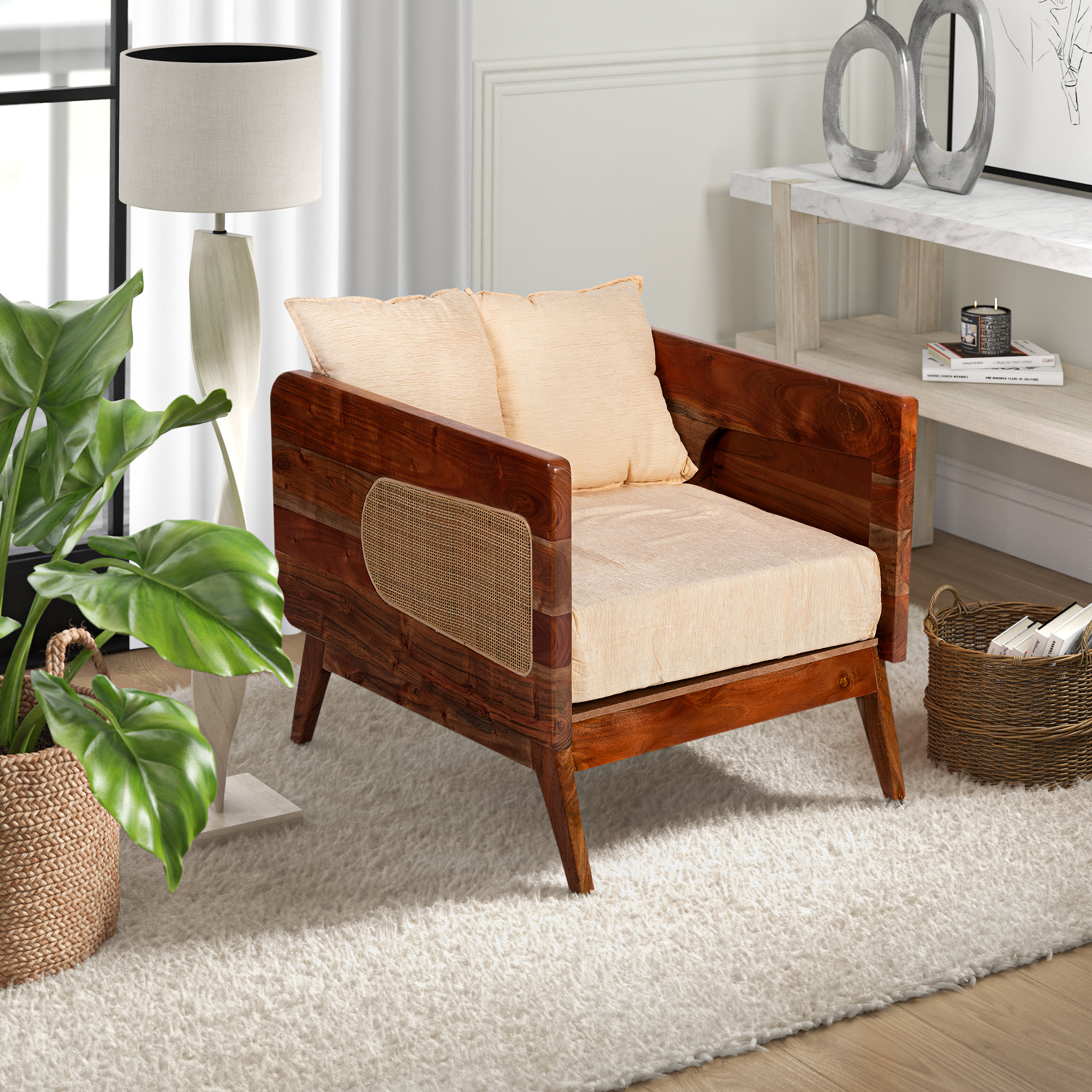 Millwood Pines Arjane 25.5" Wide Polyester Armchair - Wayfair Canada