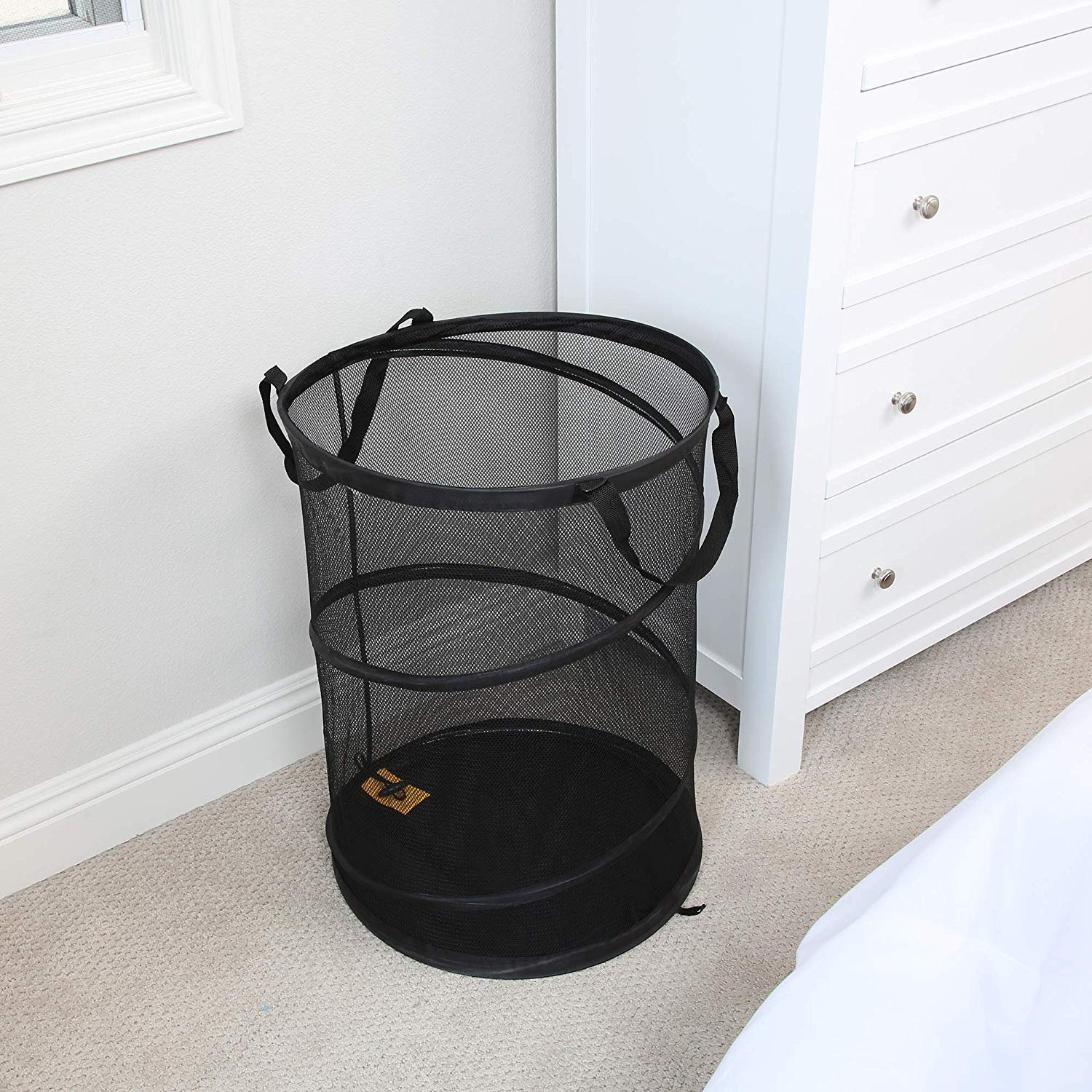 SmartDesign Smart Design Pop Up Spiral Laundry Hamper Bag Mesh ...